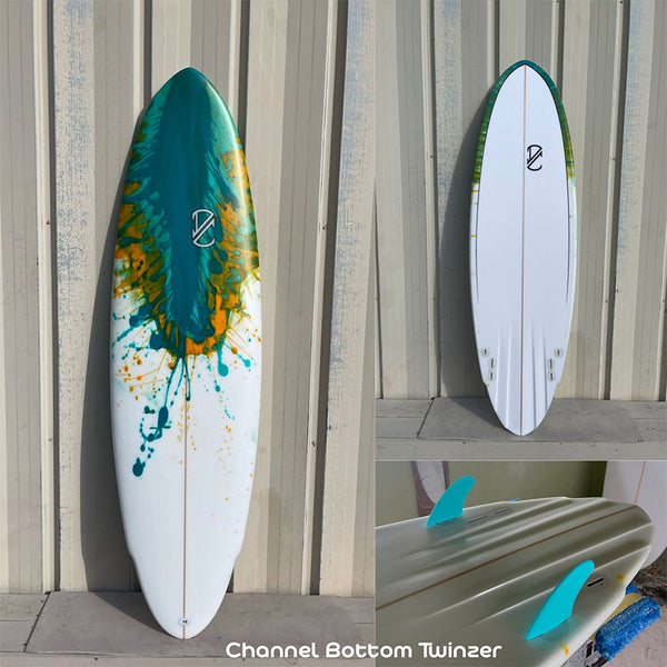 5'11 Channel Bottom Twinzer - Ricky Carroll Surfboards